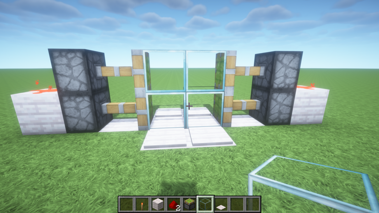 【マイクラ1.21.5】センサードア（自動ドア）の作り方解説！Minecraft Sensor Door【マインクラフト/JE/Java/建築 ...