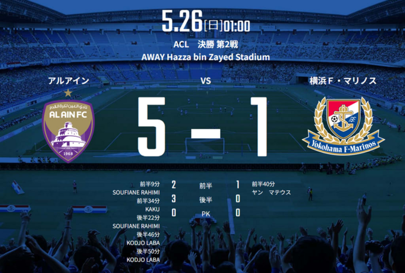 ACL 決勝 第2戦 アル・アインvs - わがままZyZyの徒然日記