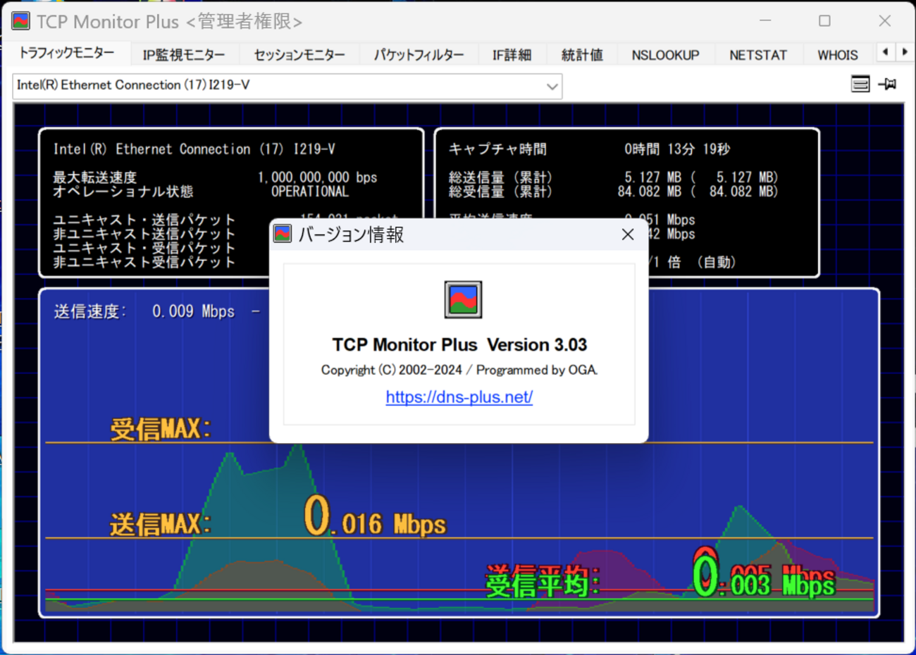 TCP Monitor Plus Ver3.03 - 脳脂肪のパクリメモ