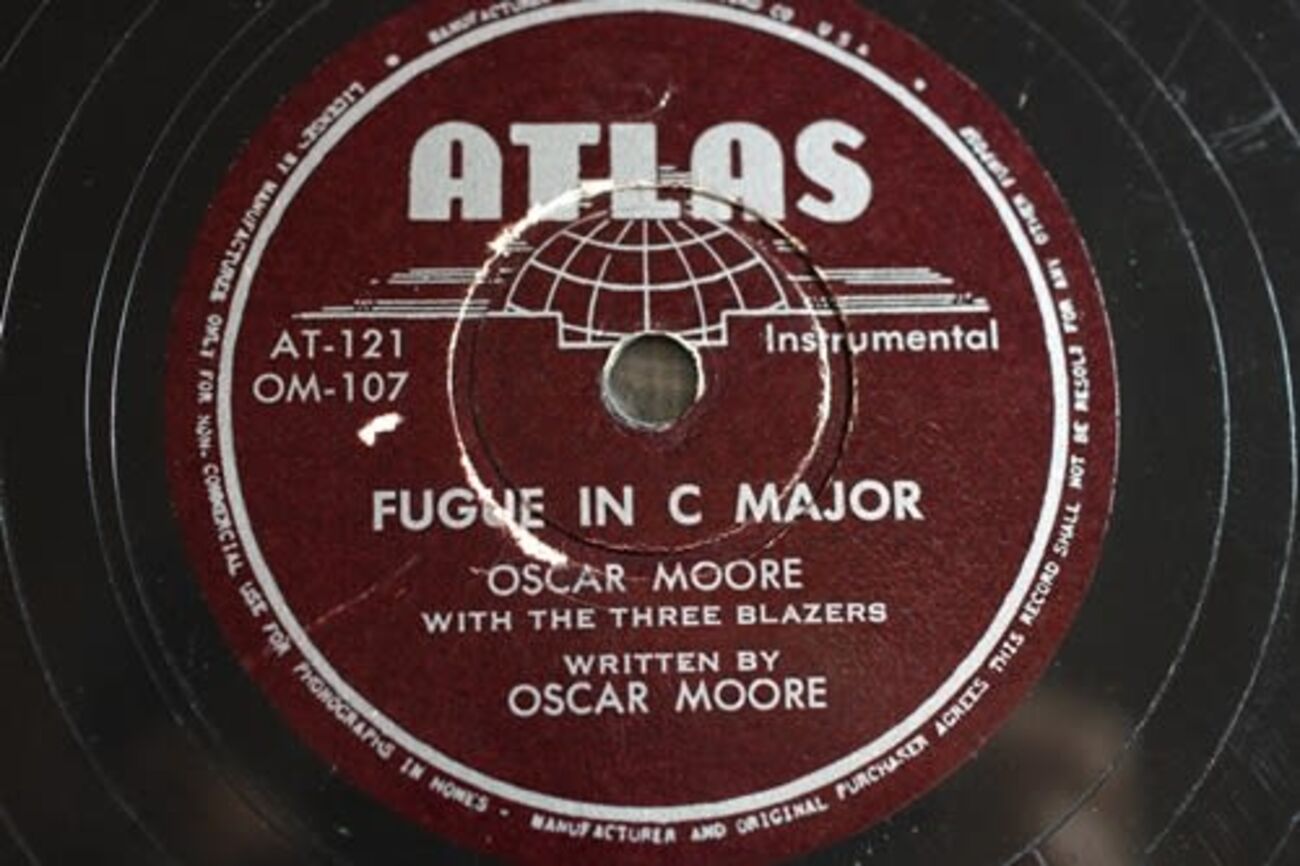 Atlas OM 107 Oscar Moore With The Three Blazers - ドクた、の手持ちSP盤整理箱