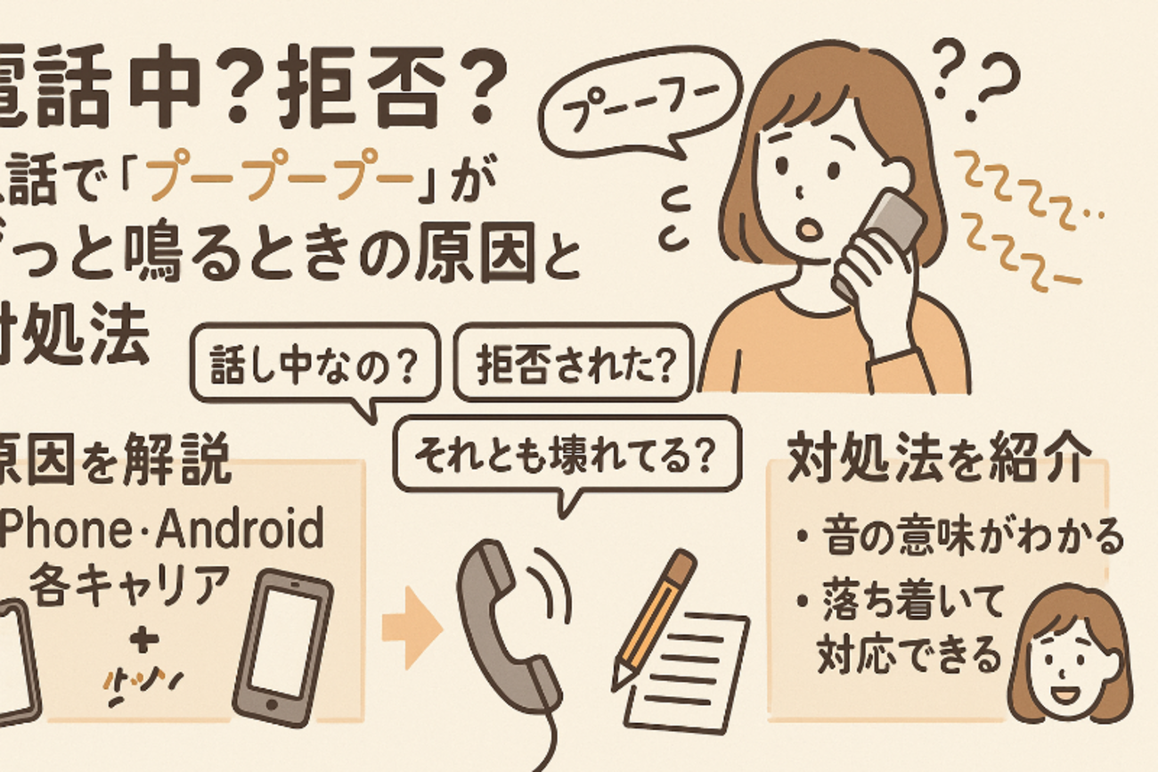 【話し中？拒否？】電話で「プープープー」がずっと鳴るときの原因と対処法 - note’ no naka