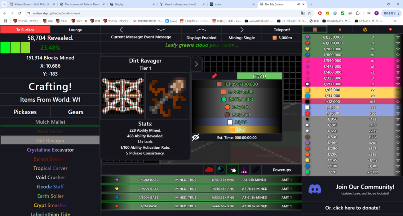 The Silly Caverns 2回目 - 放置ゲームとか、好きだからああああ！