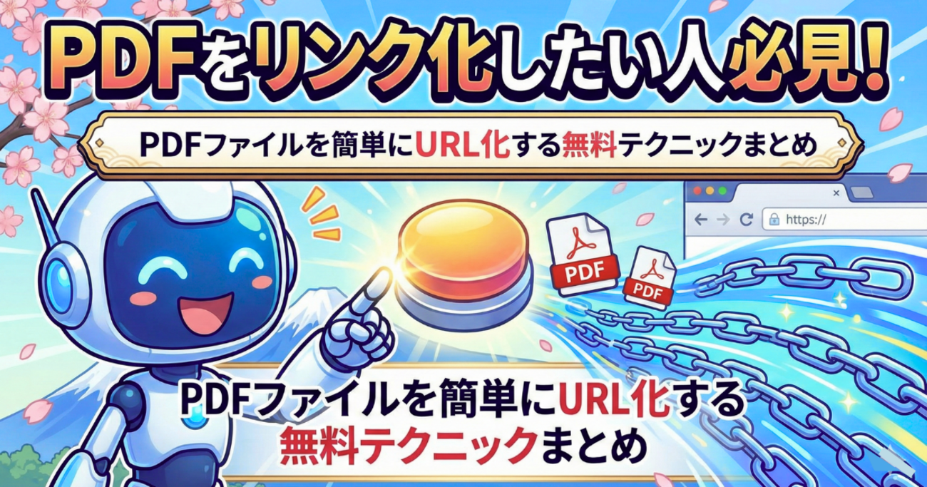 【保存版】PDFをURL化して共有をもっとラクに｜無料でできるPDFリンク化の始め方 - PDFlibrary’s diary