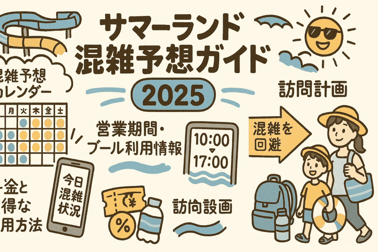 サマーランド混雑予想カレンダー2025｜空いてる日・ピーク時期・回避テク完全ガイド - note’ no naka