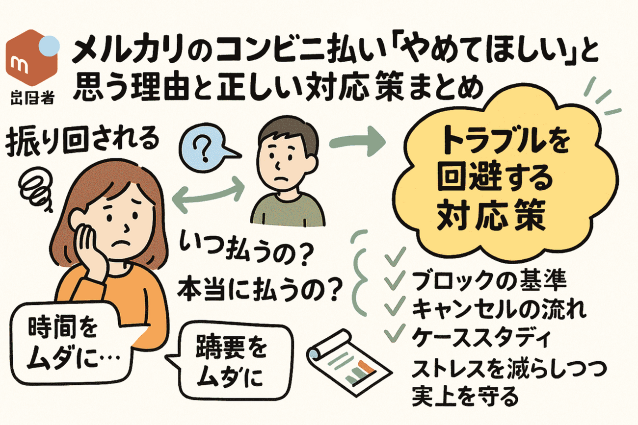 メルカリのコンビニ払い「やめてほしい」と思う理由と正しい対応策まとめ - note’ no naka