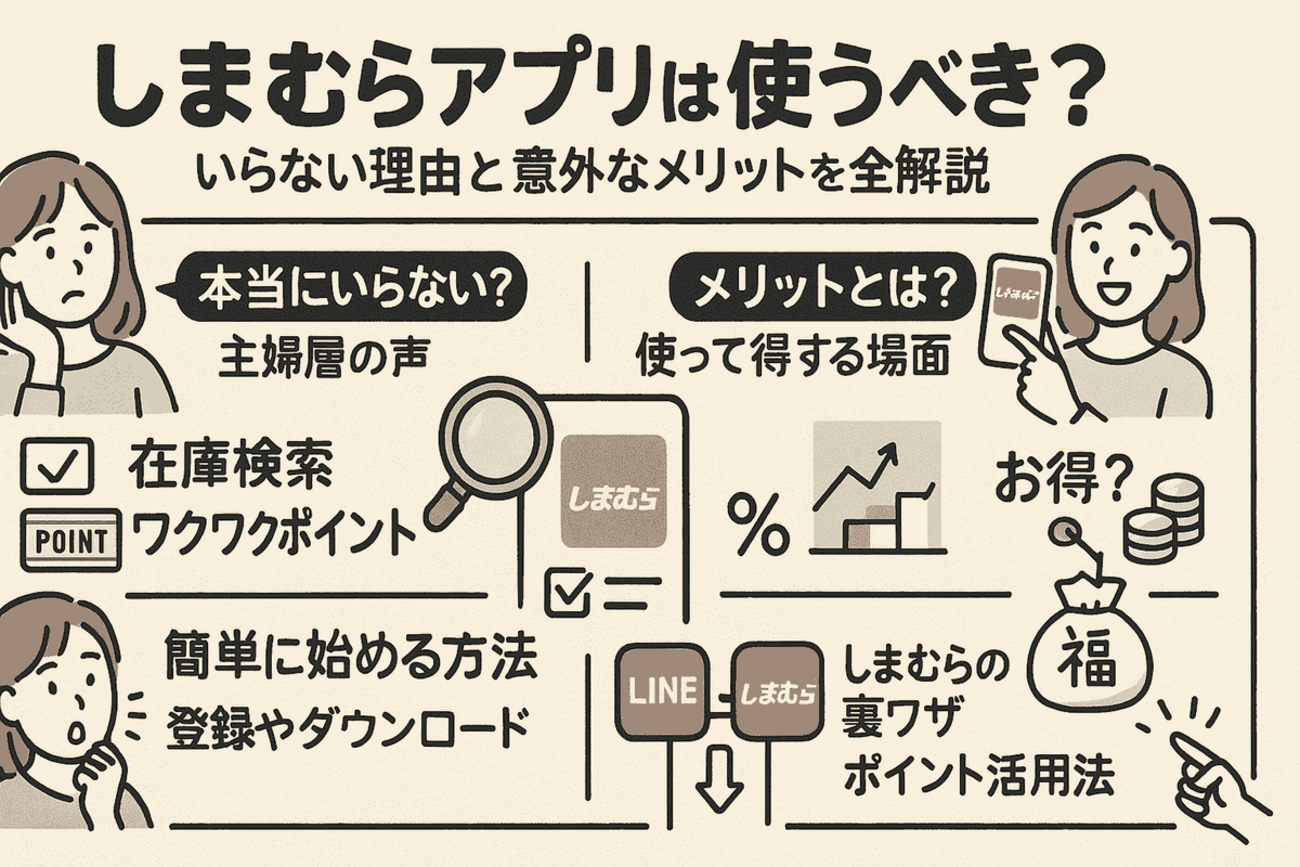 しまむらアプリは使うべき？いらない理由と意外なメリットを全解説 - note’ no naka