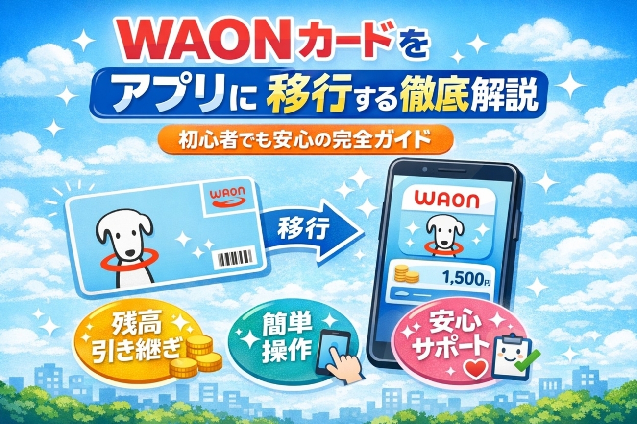 WAONカードをアプリに移行する方法を徹底解説｜初心者でも安心の完全ガイド - 電子マネー ラボ