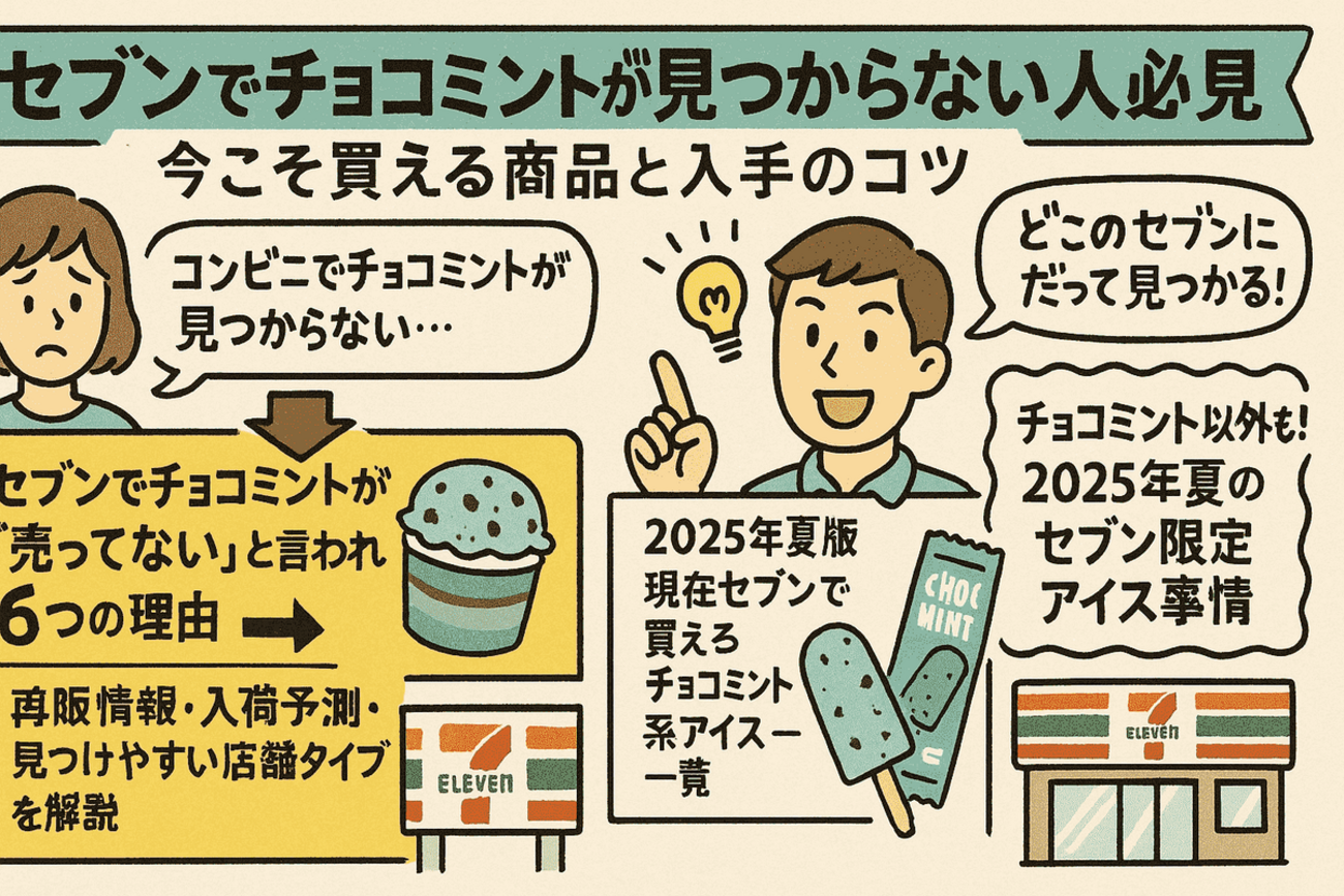 セブンでチョコミントが見つからない人必見 今こそ買える商品と入手のコツ - note’ no naka