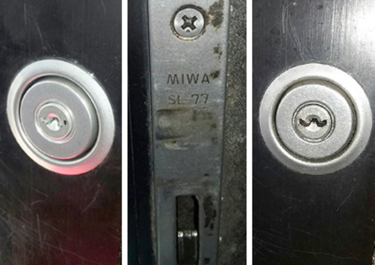 破損したMIWAの戸先錠「SL-77」を新品へ交換 - 鍵屋 キー助®｜口コミ・評判も掲載中。鍵交換 取付 開錠 修理 電子錠 ドアノブ・ドアクローザー交換など